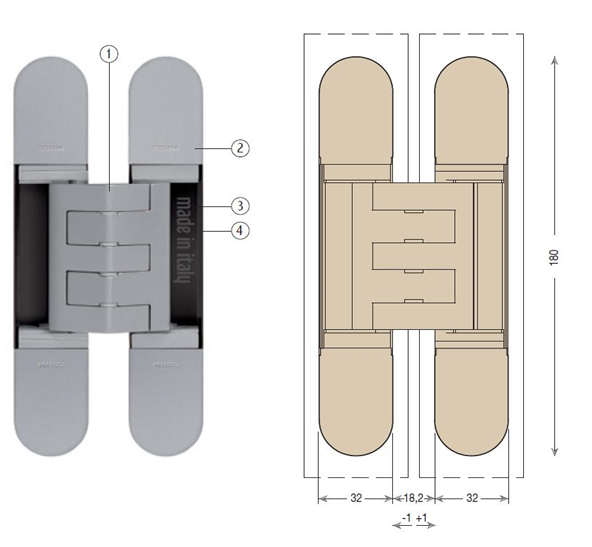 Ceam 1431 Concealed Hinge